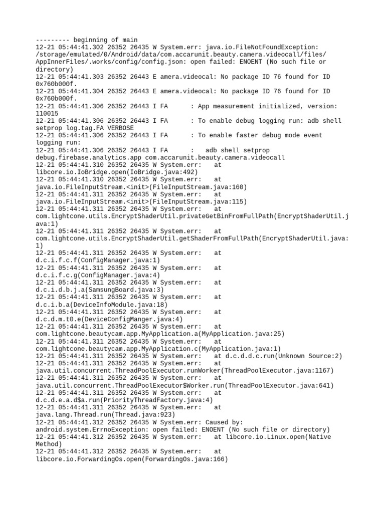 Android File Not Found Errors | PDF | System Software | Computer ...