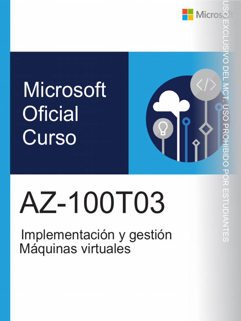 az-100t03a-enu-trainerhandbook-Español | PDF | Microsoft Azure | Computación en la nube