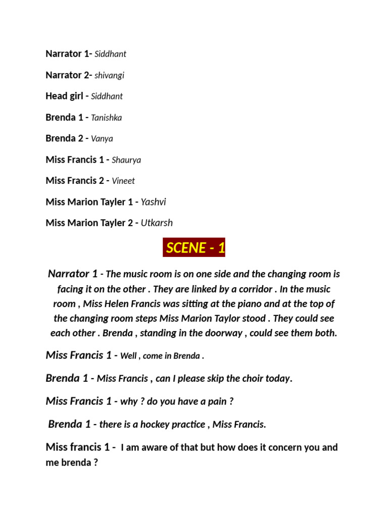 English skit(1) | PDF