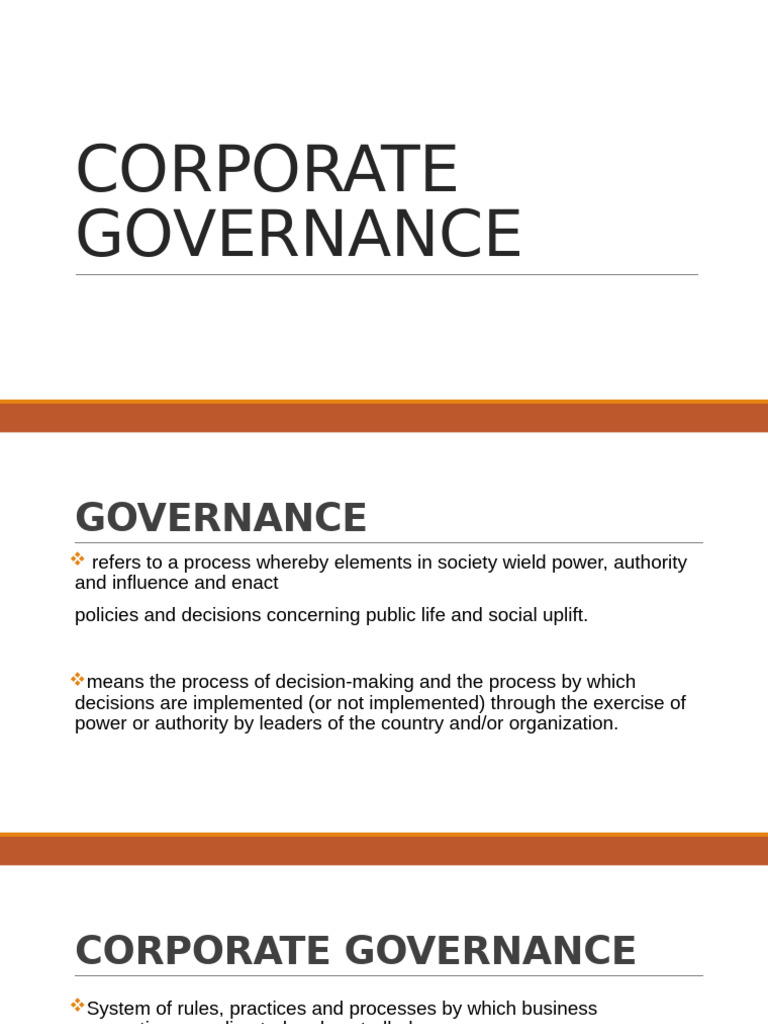 Understanding Corporate Governance Essentials | PDF | Board Of ...