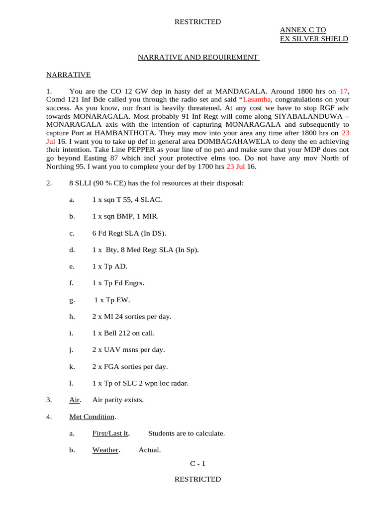 ANNEX C Narrative | PDF