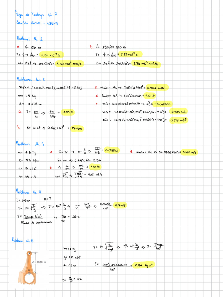 Physics Problem Set Analysis | PDF