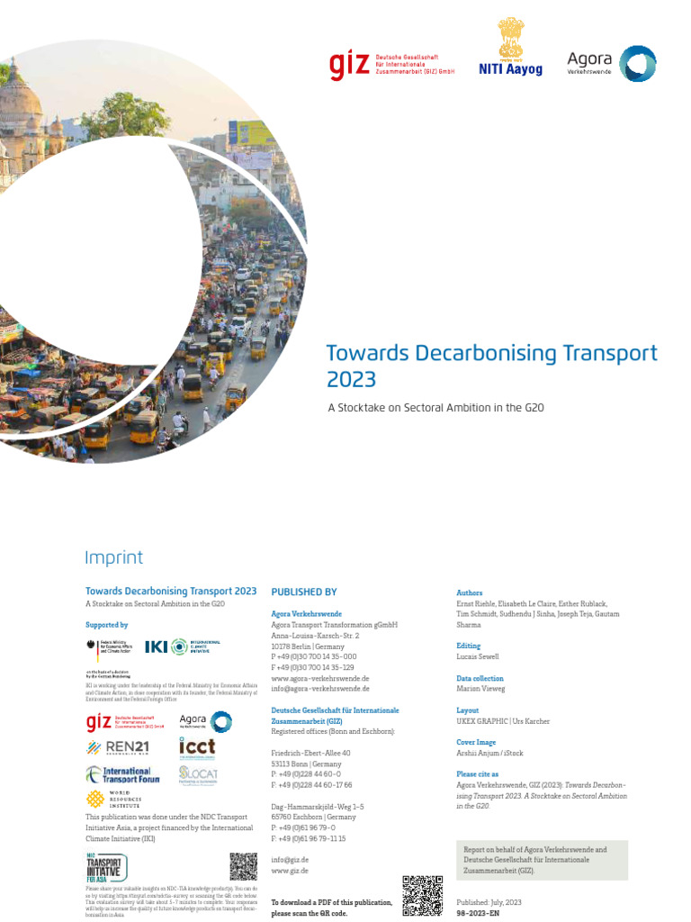 98 Towards Decarbonising Transport 2023 Compressed | PDF | Electric ...