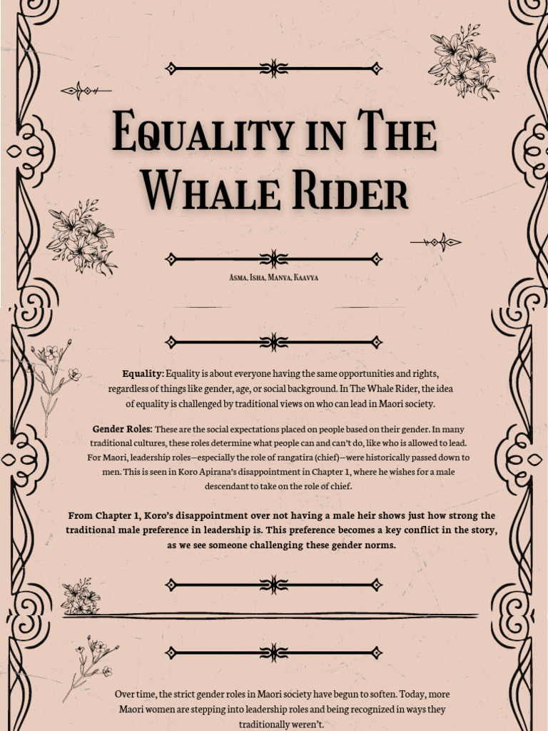 Equality in The Whale Rider | PDF