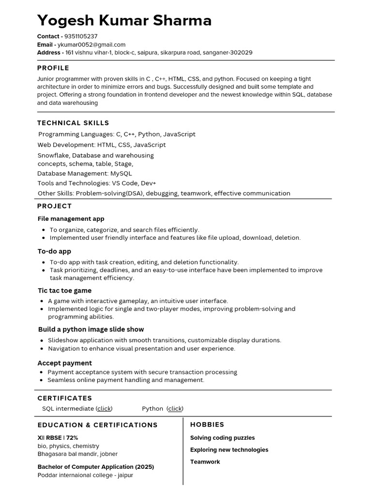 Yogesh kumar sharma | PDF