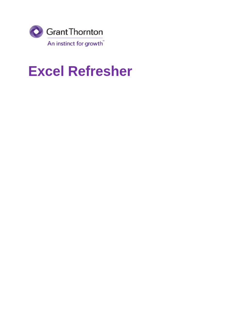 Excel Refresher (If, And, Or) | PDF