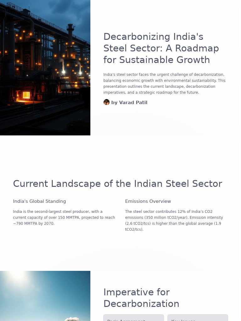Decarbonization in The Steel Sector | PDF | Climate Change Mitigation ...