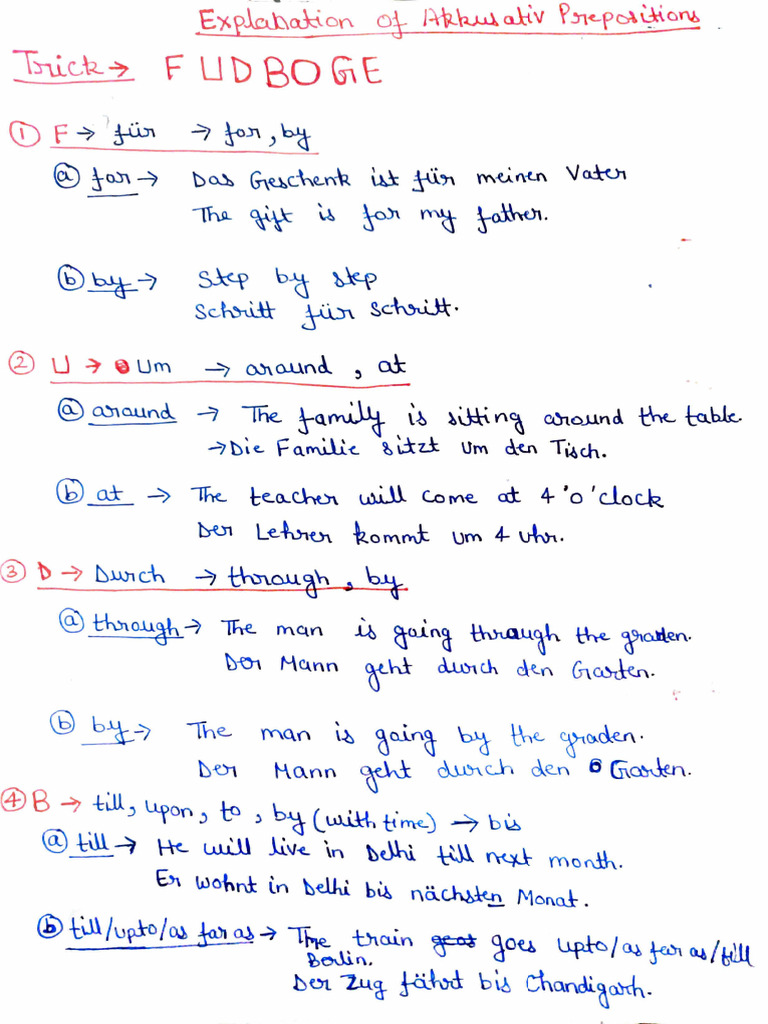Explanation Akkusative and Wechsel Preposition | PDF