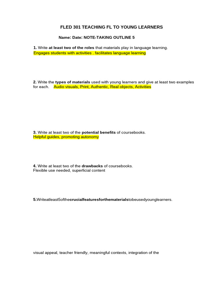 Fled 301 - Task 5 | PDF