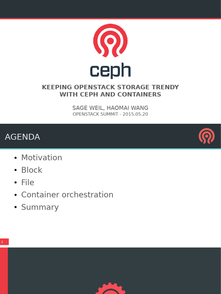 Openstack Ceph and Containers | PDF | Open Stack | Linux