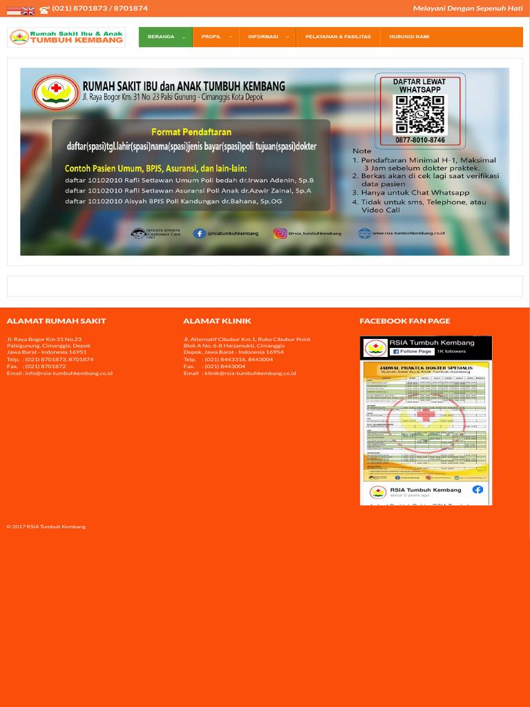 RSIA Tumbuh Kembang - Beranda | PDF