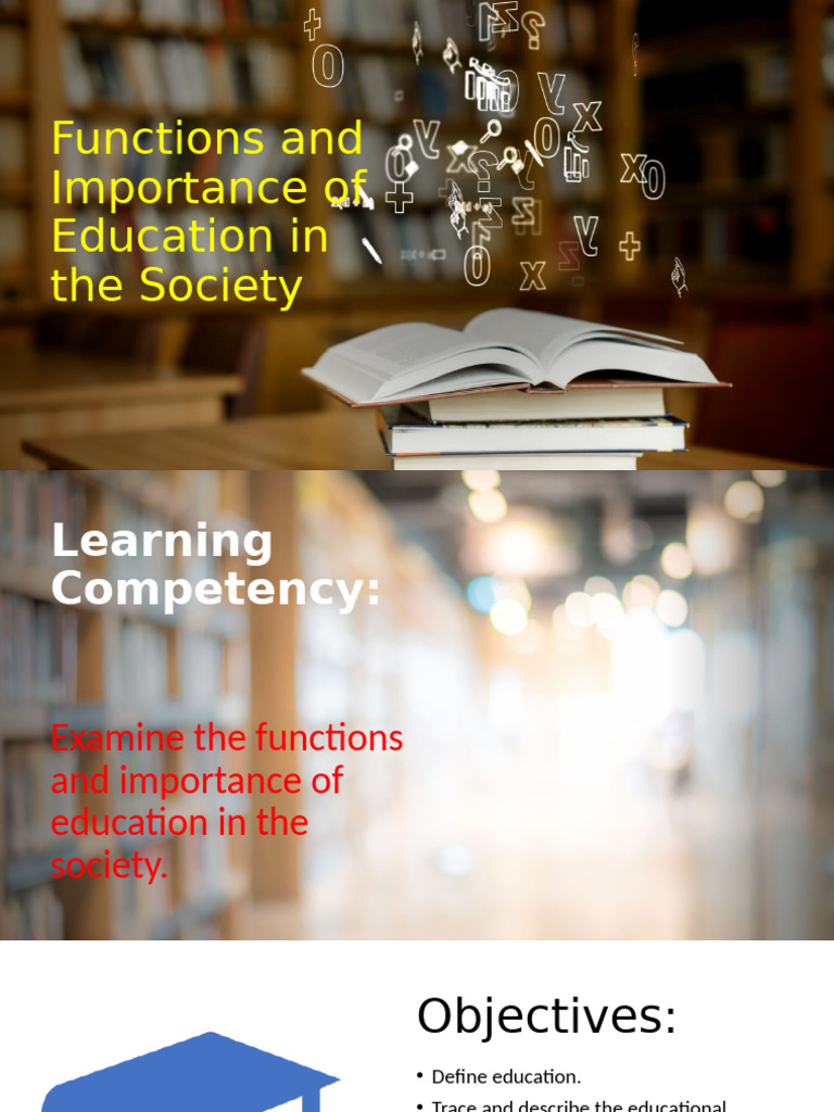 PPT2 - Functions and Importance of Education in The Society | PDF ...