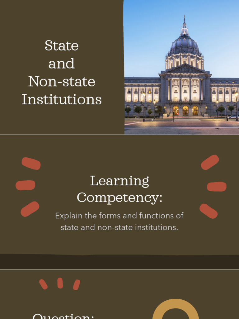 State and Non-State Institutions Overview | PDF | Banks | Corporations