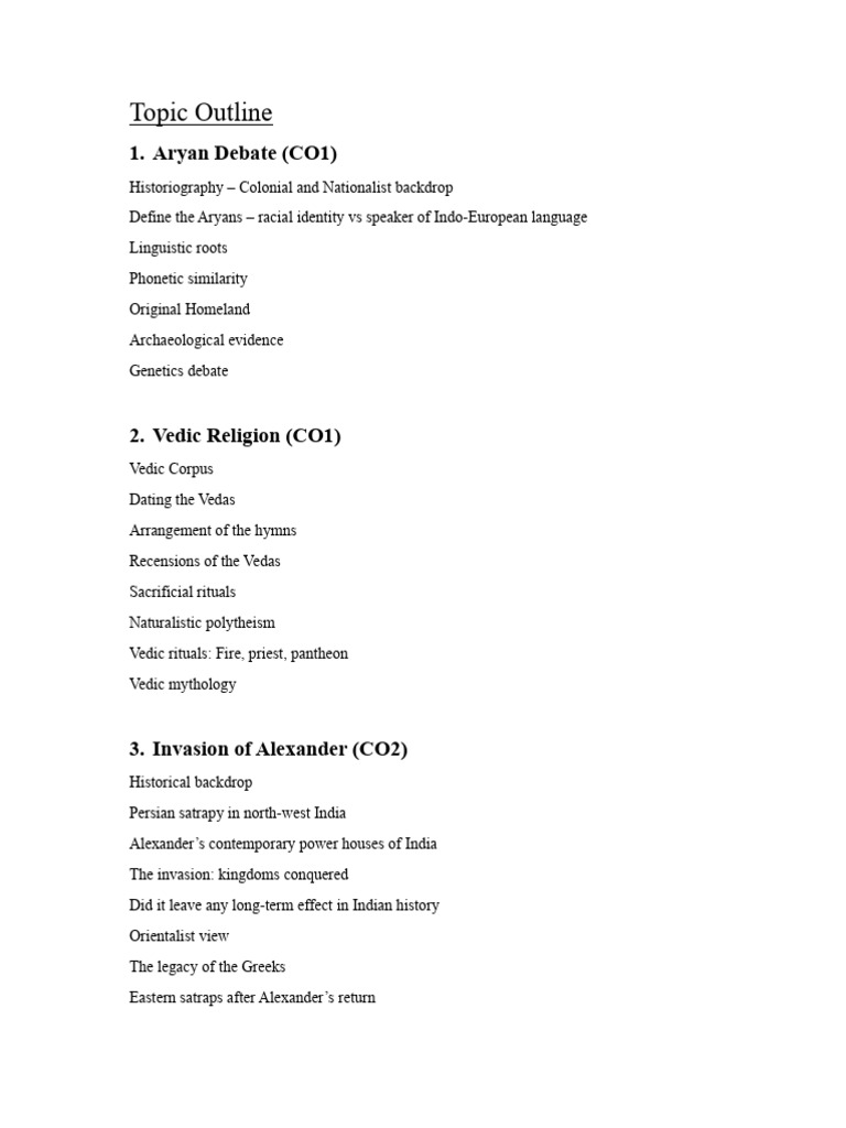 Topic Outline With CO | PDF