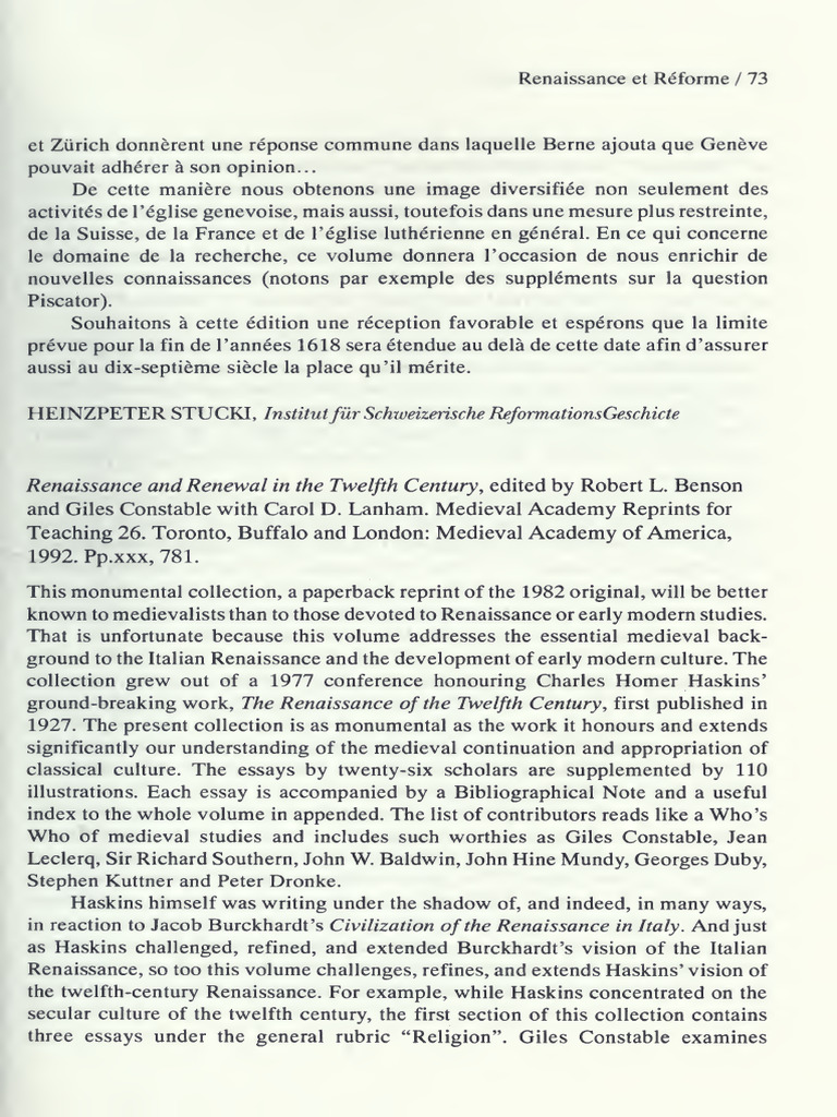 Renaissance and Renewal in The Twelfth Century PDF Free | PDF ...