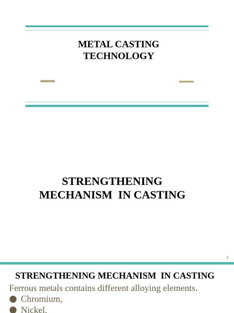 STRENGTHENING MECHANISM IN CASTING | PDF | Heat Treating | Metals