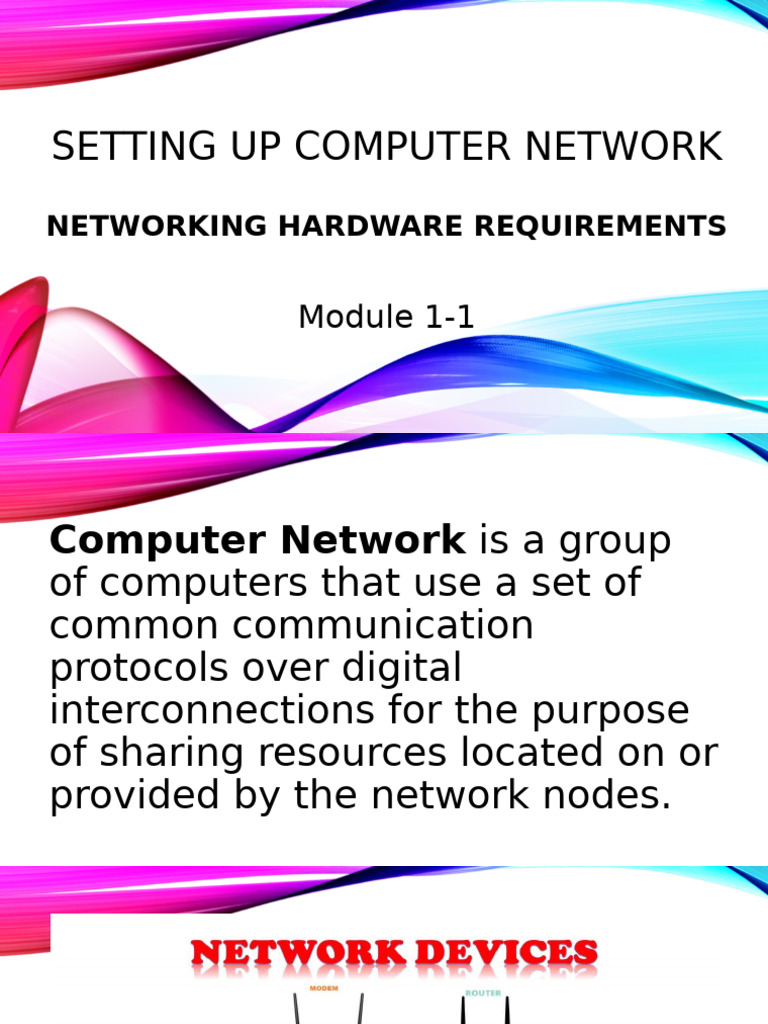 q4 m1.1 Css Networking Hardware Requirements | PDF | Computer Network | Modem
