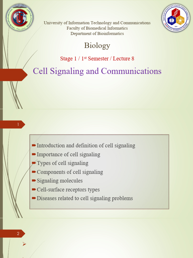 Biology Lec. 8 | PDF | Cell Signaling | Hormone