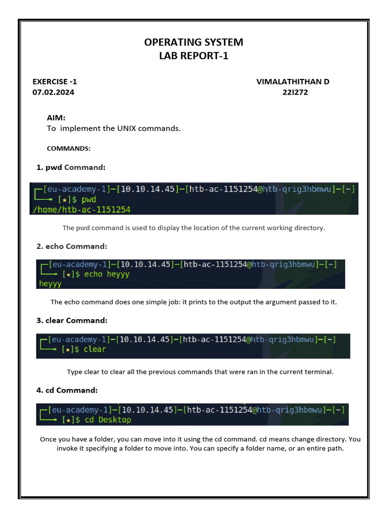 OPERATING SYSTEM_EX1_22I272 | PDF | Computer File | Zip (File Format)