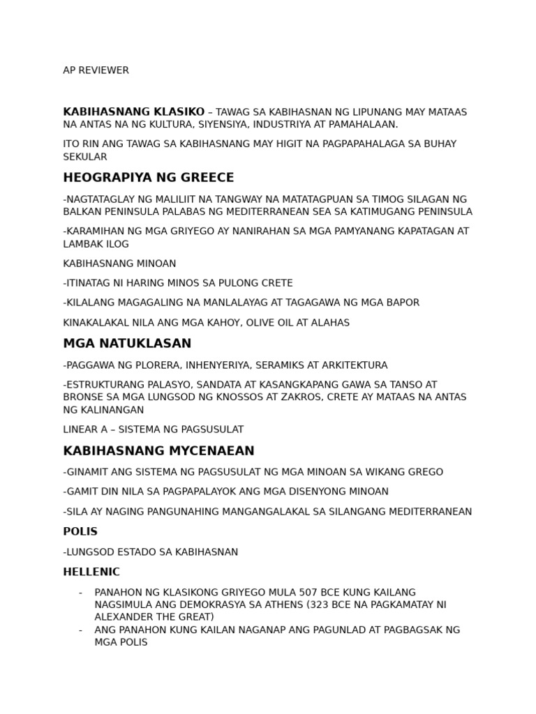 Ap Reviewer | PDF