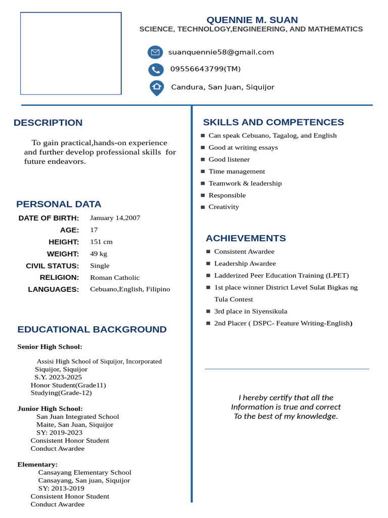 CURRICULUM VITAE-ANGEL | PDF | Philippines