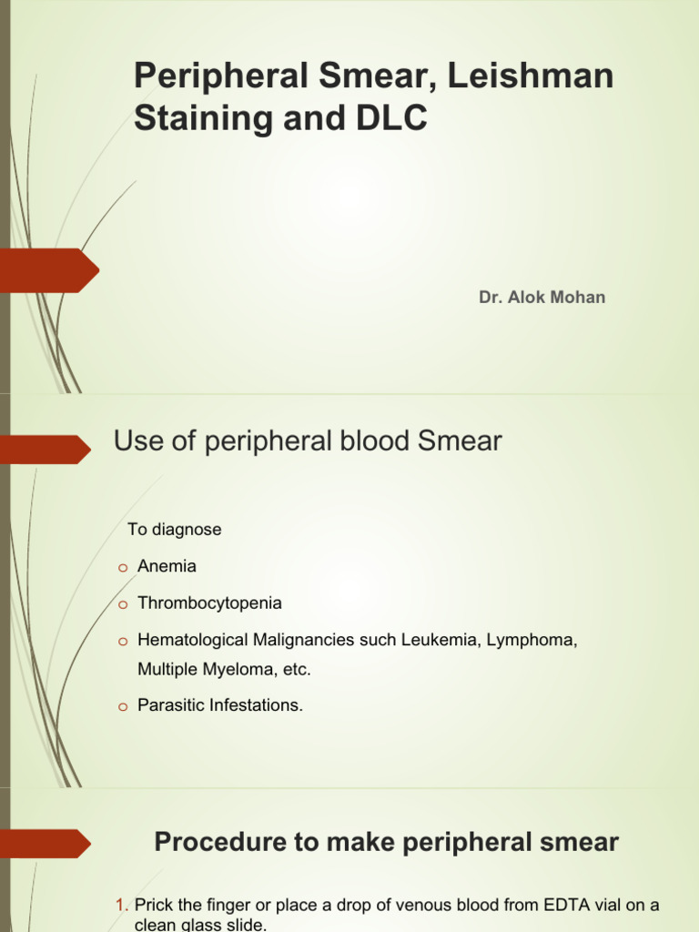 PBS and DLC | PDF | White Blood Cell | Staining