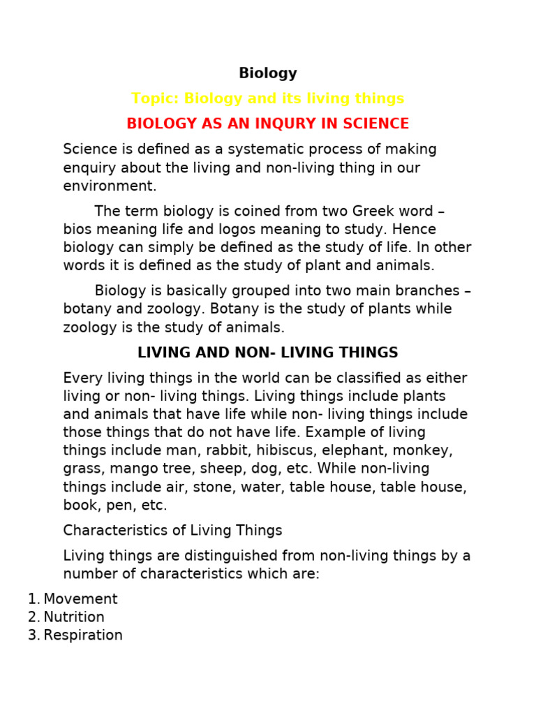 Biology | PDF | Life | Biology