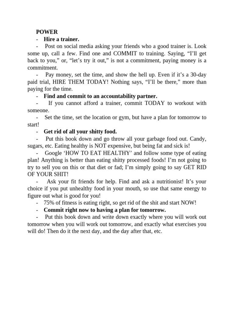 Fitness Commitment Guide | PDF