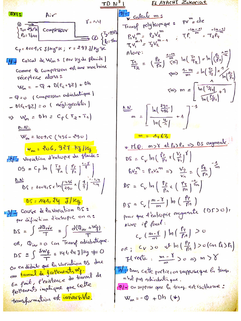 Ma corr TD1 (complet) | PDF