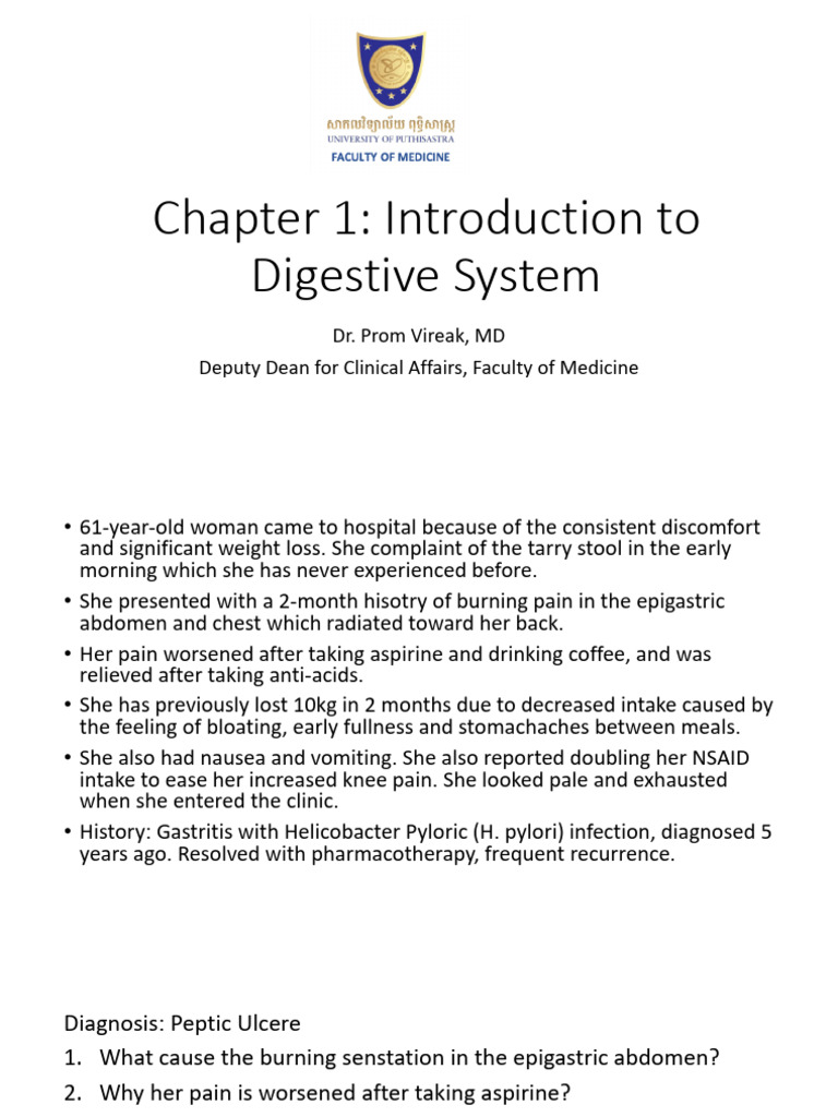 Chapter 1. Introduction to Digestive System | PDF | Gastrointestinal ...