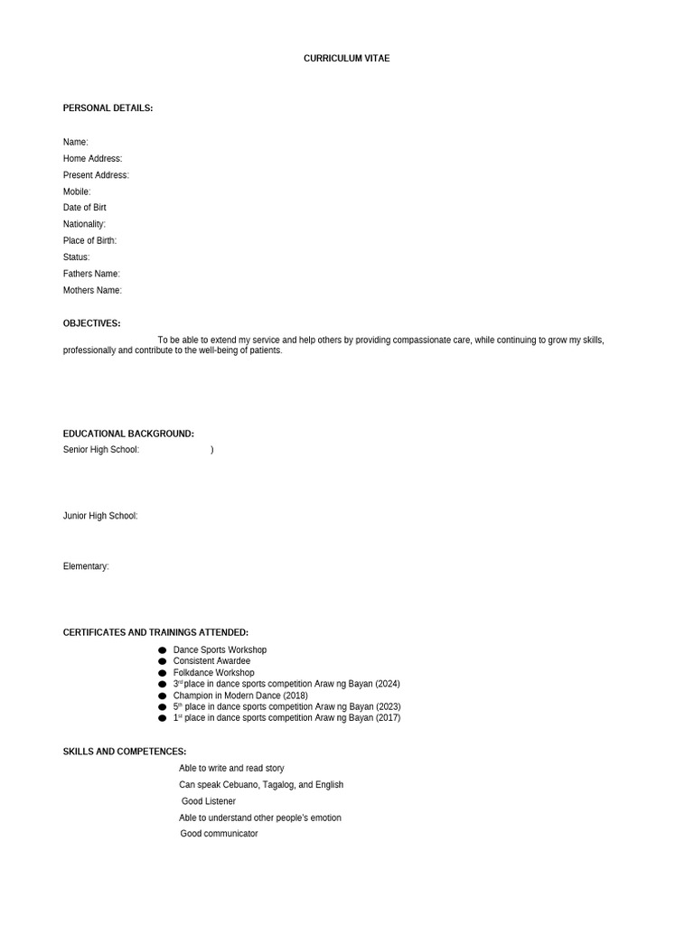 Curriculum Vitae | PDF