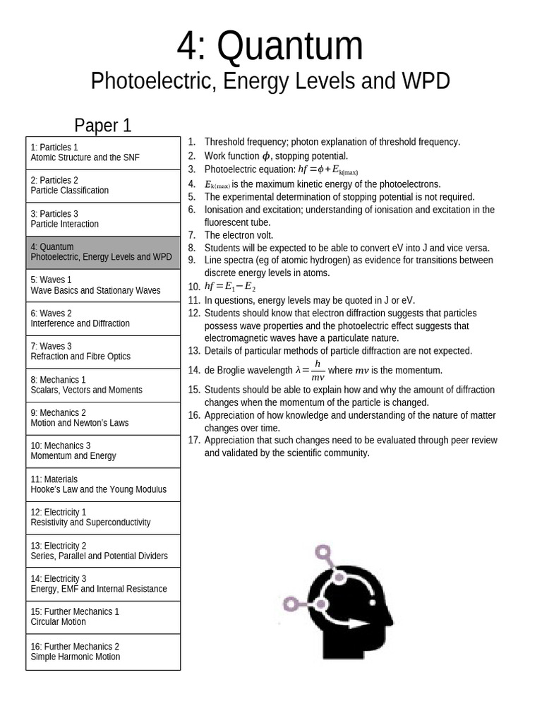 4. Quantum Photoelectric Energy Levels and WPD | PDF | Photoelectric ...