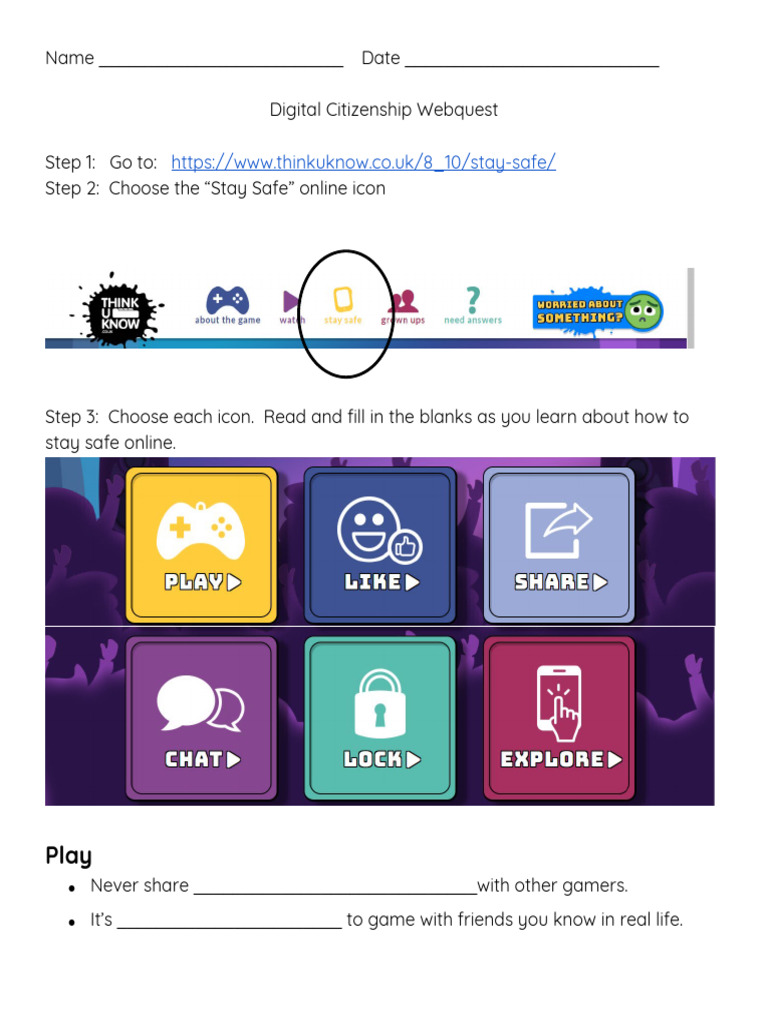 EDITABLEDigitalCitizenshipCybersecurityComputerScienceWebquest 1 | PDF ...