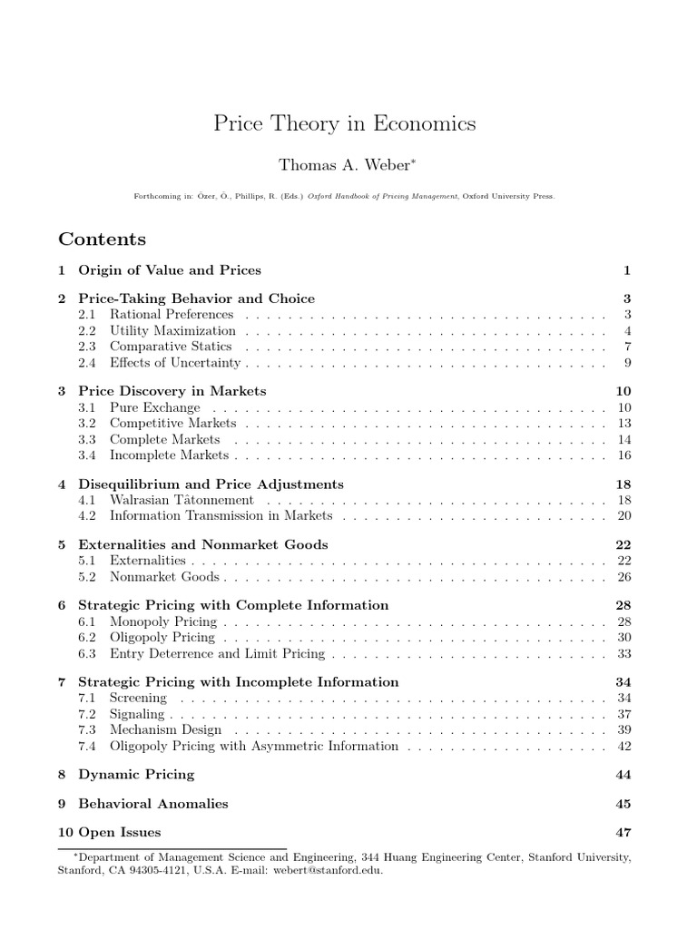 06Price-Theory-OUP-Preprint | PDF | Value (Economics) | General ...