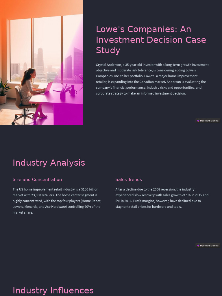 Lowes-Companies Case-Study | PDF | Retail | Investing