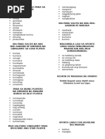 Sports Lingo Tagalog | PDF