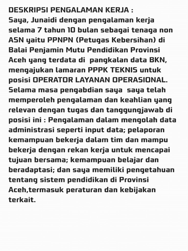 Deskripsi Junaidi | PDF