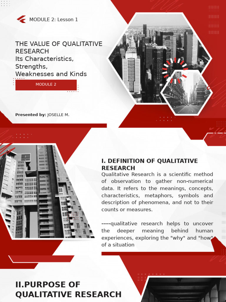 PR I q3 Module 2 - Lesson 1 - The Value of Qualitative Research | PDF ...