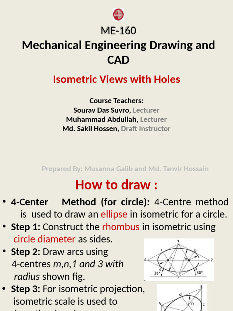 Isometric Drawing Techniques for Holes | PDF