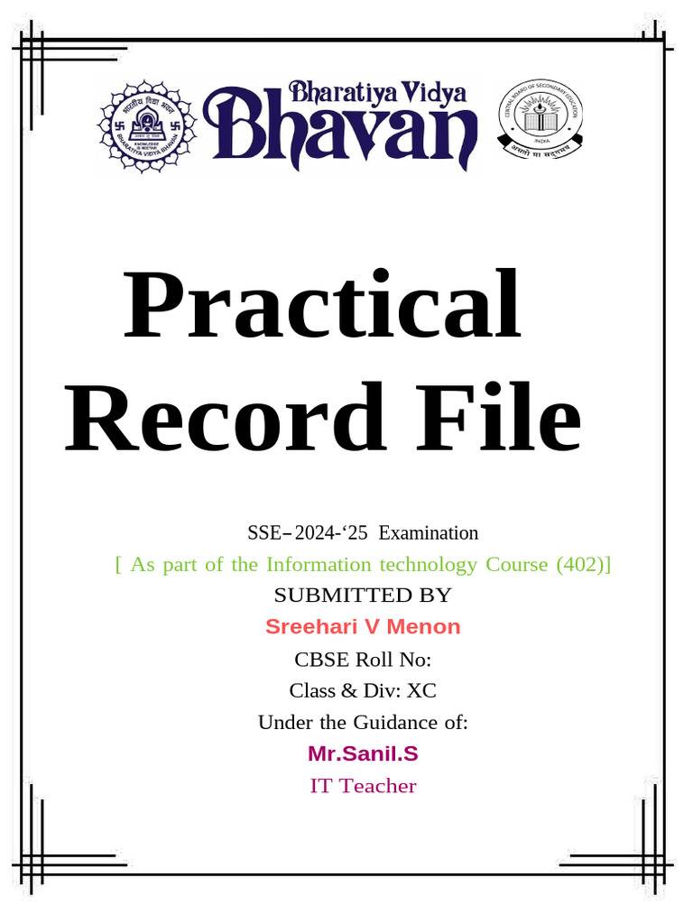IT Practical File NEW 2024-2025 | PDF | Spreadsheet | Computing