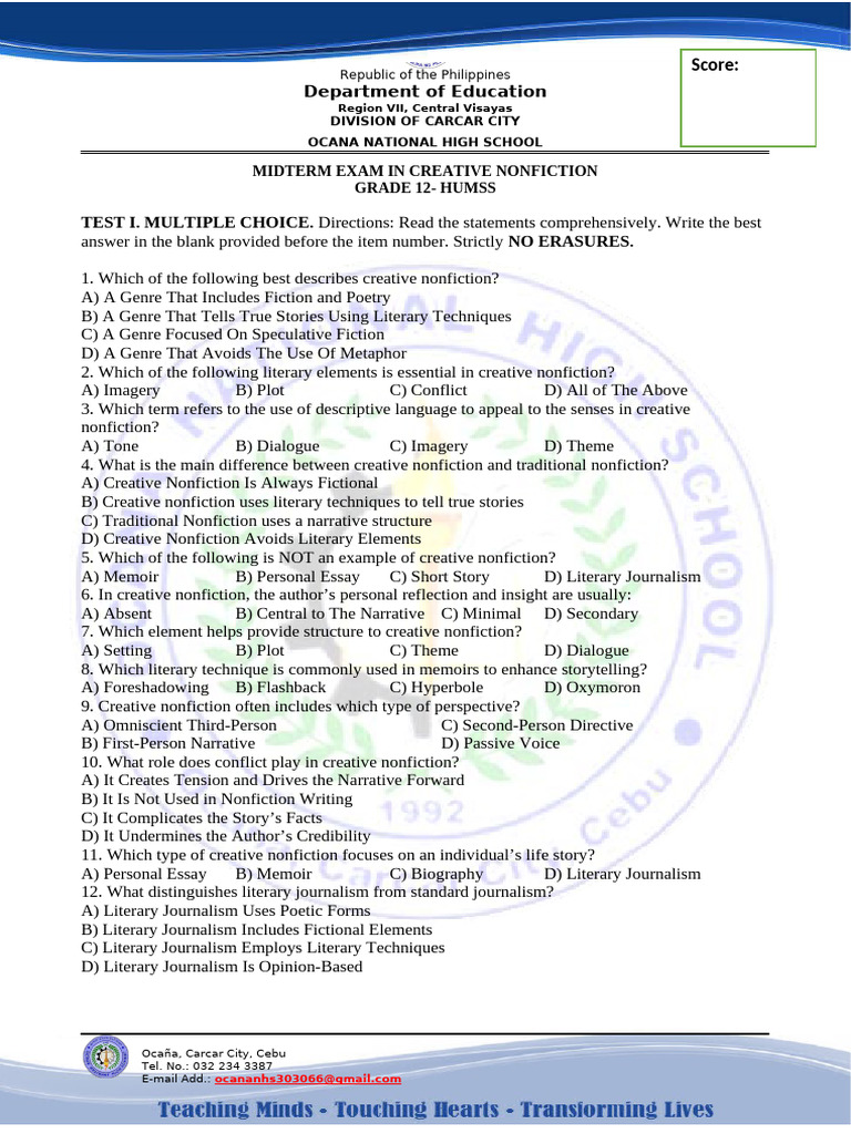 Q1-MIL | PDF | Creative Nonfiction | Narrative