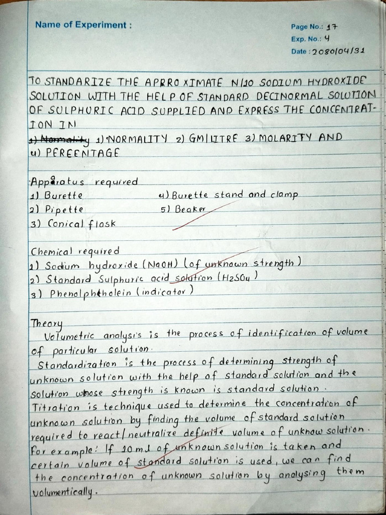 Class 12 Chemistry Practical | PDF