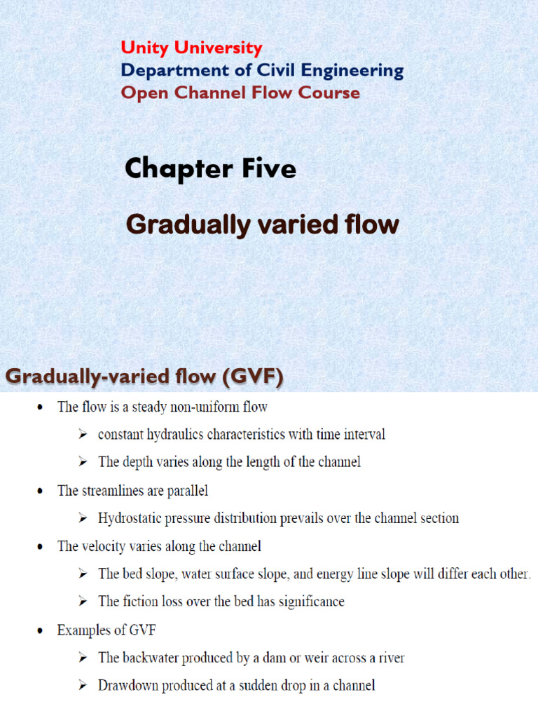 Understanding Gradually Varied Flow | PDF