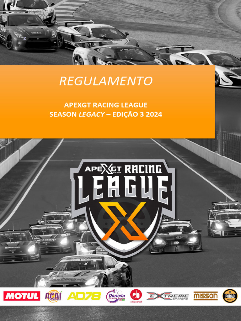 Regulamento ARL 2024 LEGACY | PDF | Corridas de automóveis | Pneu