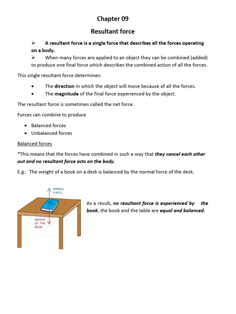 Chapter 09 Notes | PDF | Force | Mass