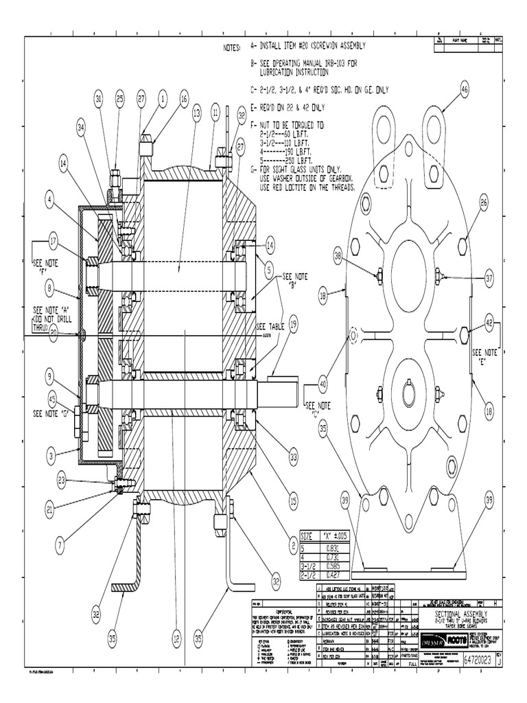 Roots URAI Sectional Assembly 2to5inch Blowers 64720023 | PDF