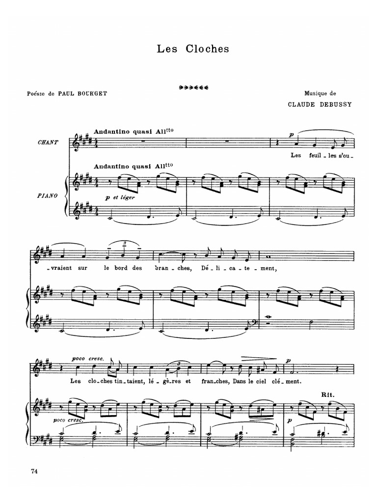 Debussy - Les Cloches | PDF