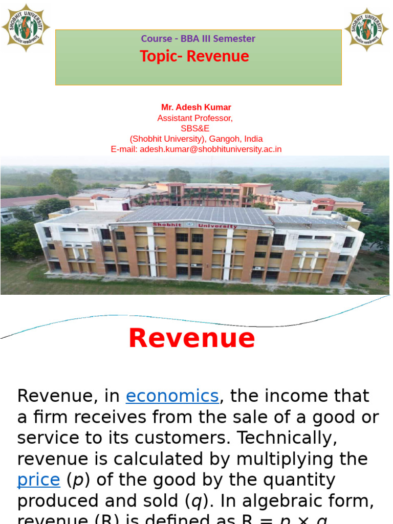 Revenue | PDF | Financial Economics | Business Economics