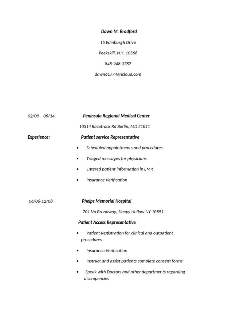 Dawn Resume PV | PDF