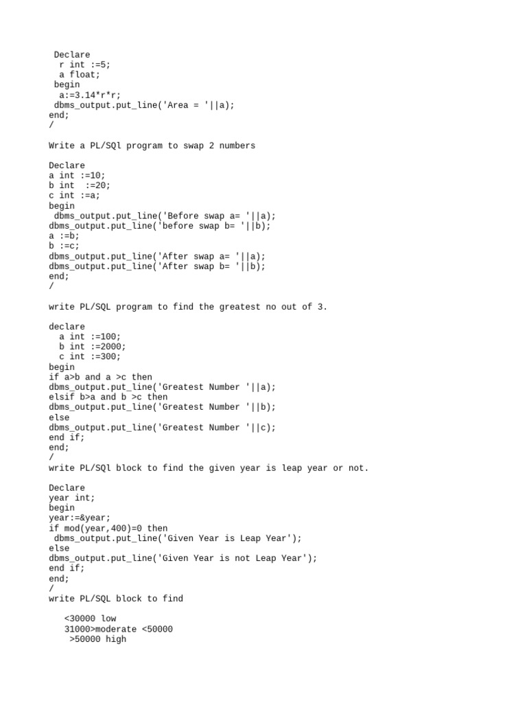 PLSQL Prog | PDF